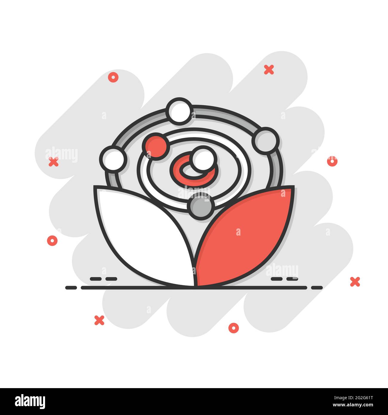 Antioxidant icon in comic style. Molecule cartoon vector illustration ...