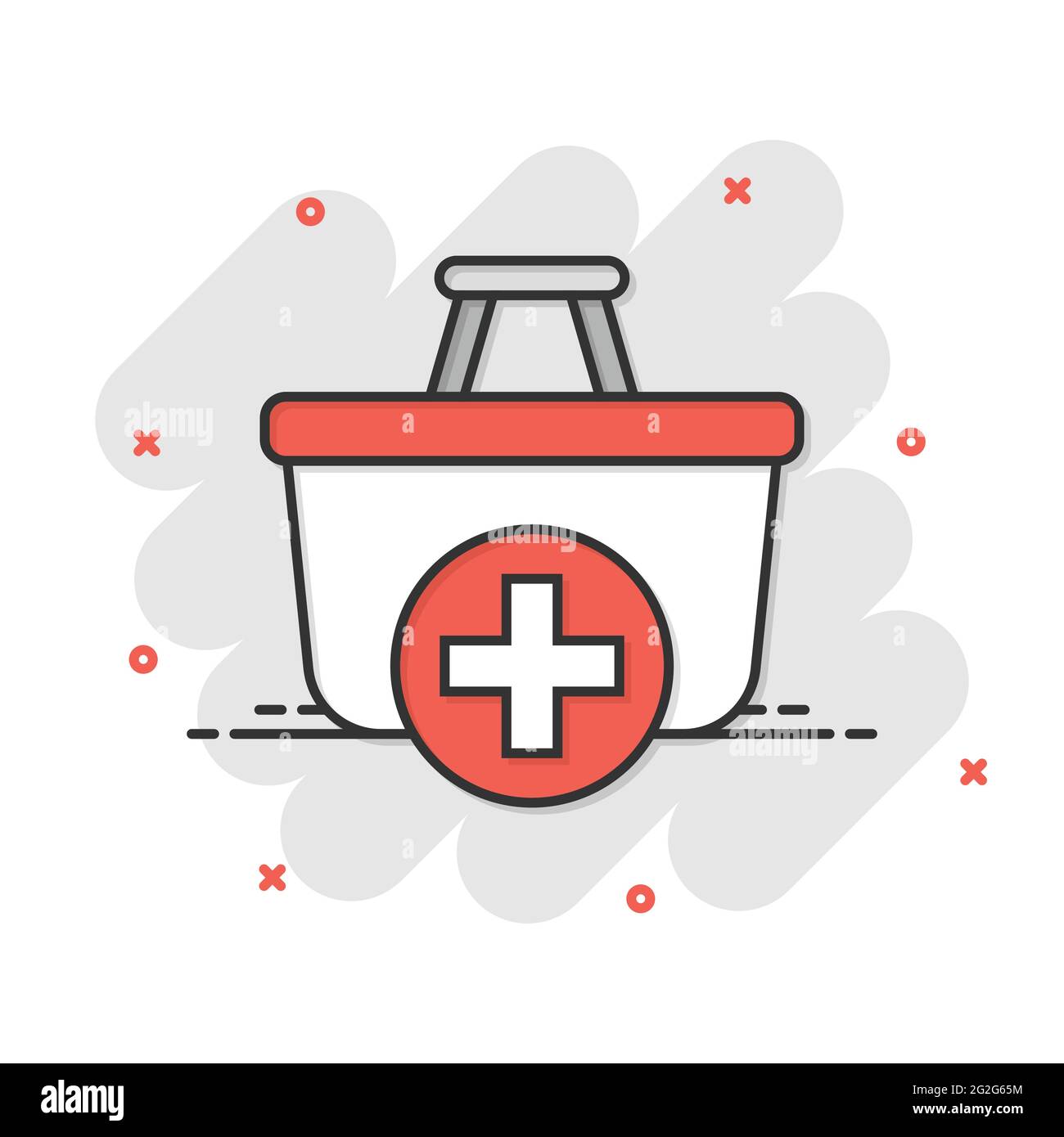 Add to cart icon in comic style. Shopping vector cartoon illustration ...