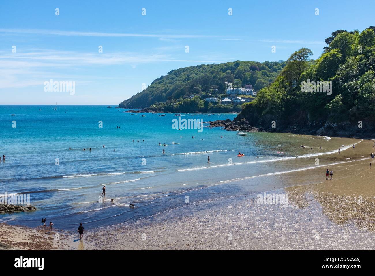 North Sands beach near Salcombe in the South Hams, Devon, UK Stock ...