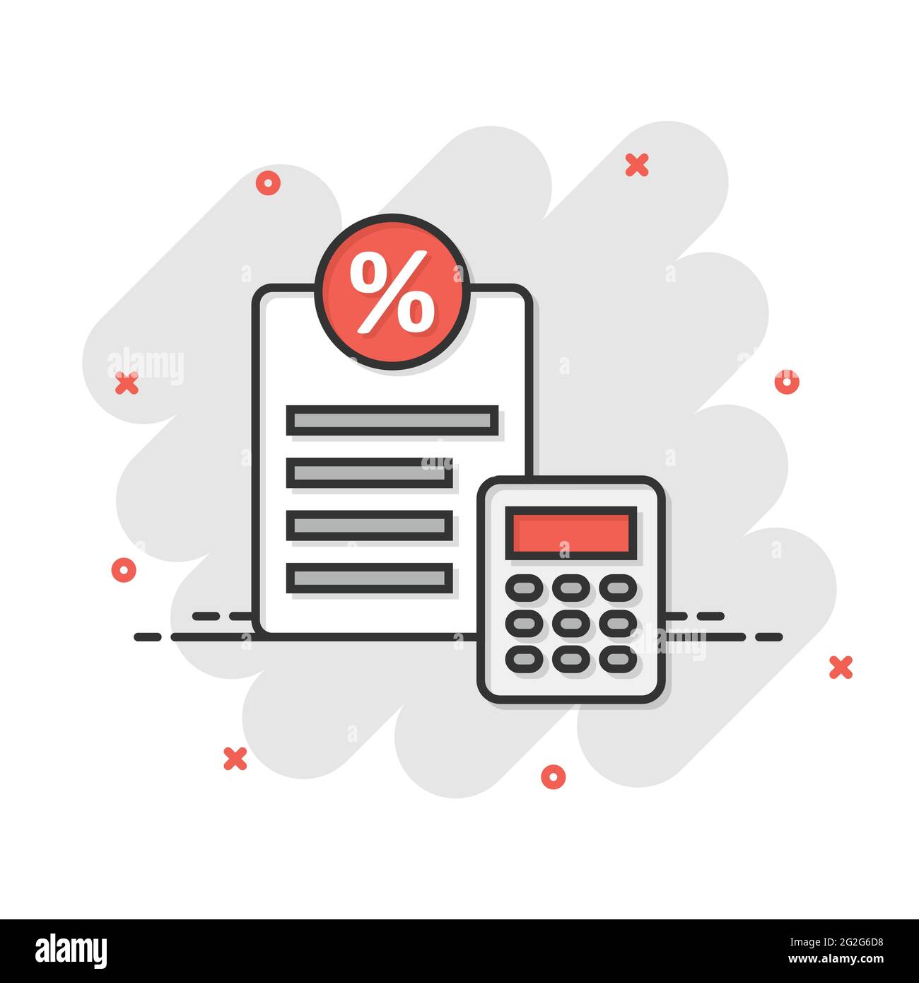 Tax payment icon in comic style. Budget invoice cartoon vector ...