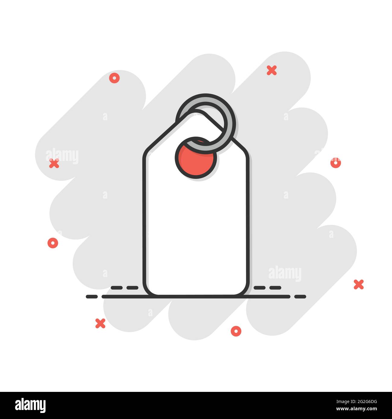 Price tag icon in comic style. Label cartoon vector illustration on ...