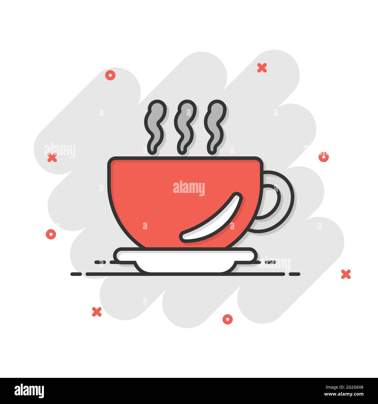 Cartoon coffee shop on white Stock Vector Images - Alamy