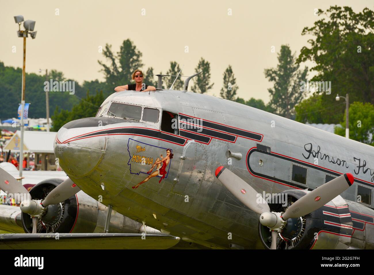 Oshkosh wisconsin eaa airventure airplane air show hi-res stock ...