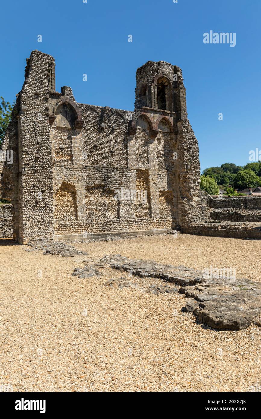 Historic ruins of Wolvesey Castle / Old Bishops Palace in Winchester ...