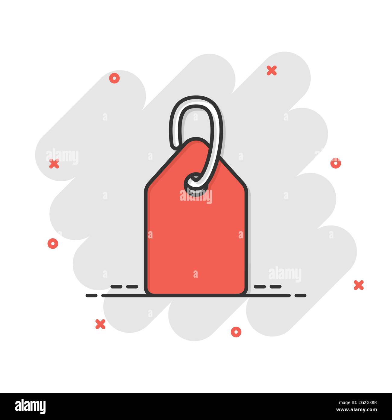 Price tag icon in comic style. Label cartoon vector illustration on ...
