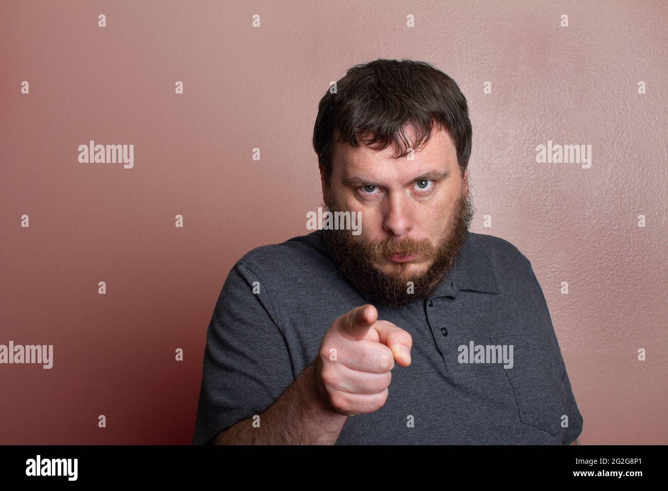 Angry guy yelling finger pointing hi-res stock photography and images ...