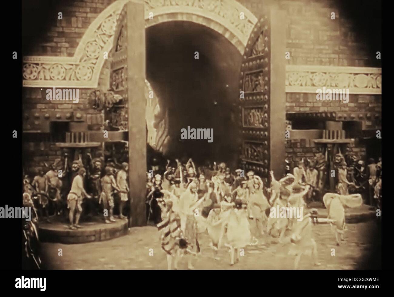 Vintage still of ancient Babylon life from the early 1900s movie ...