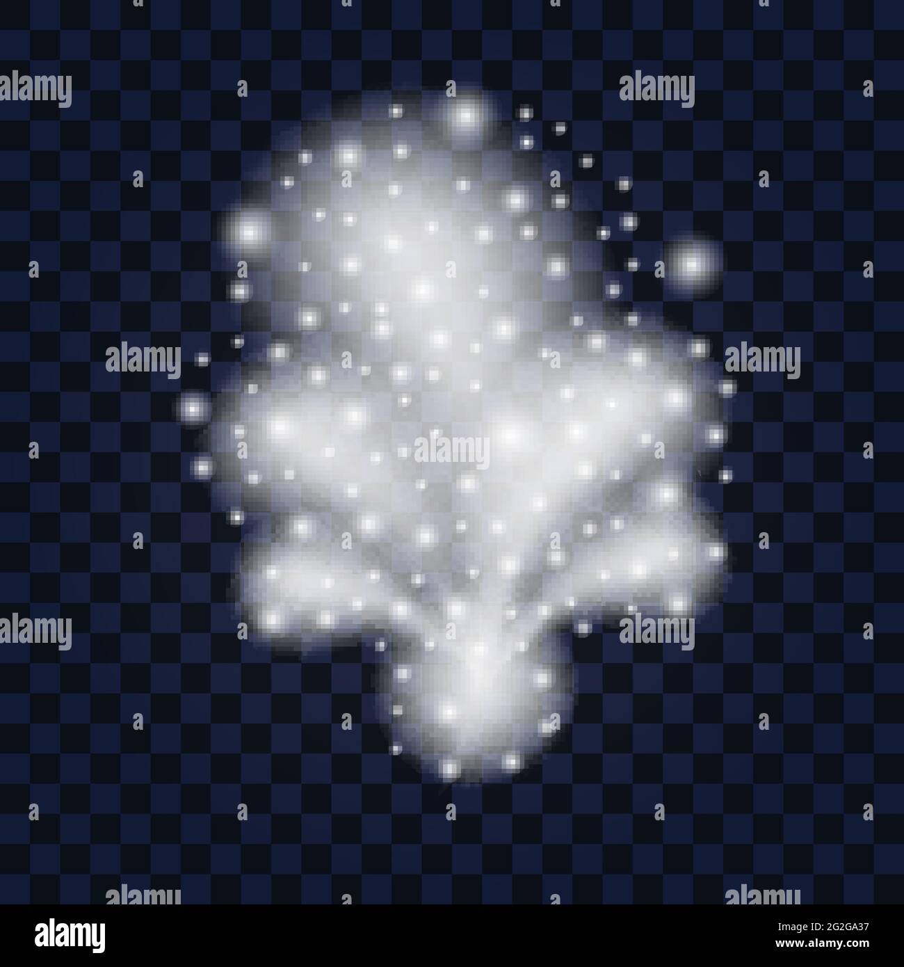 Christmas snow glittering shape with sparkles, snowflakes and silver ...