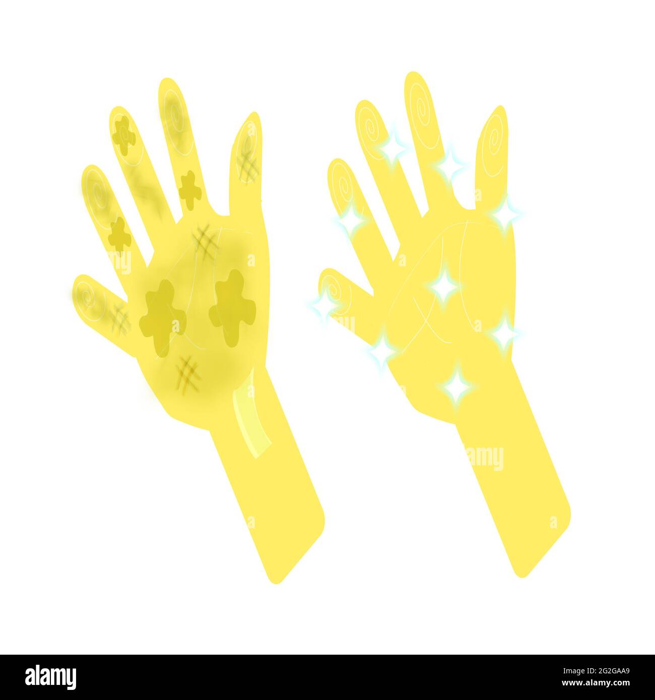 The different between a dirty and clean hands Stock Photo - Alamy