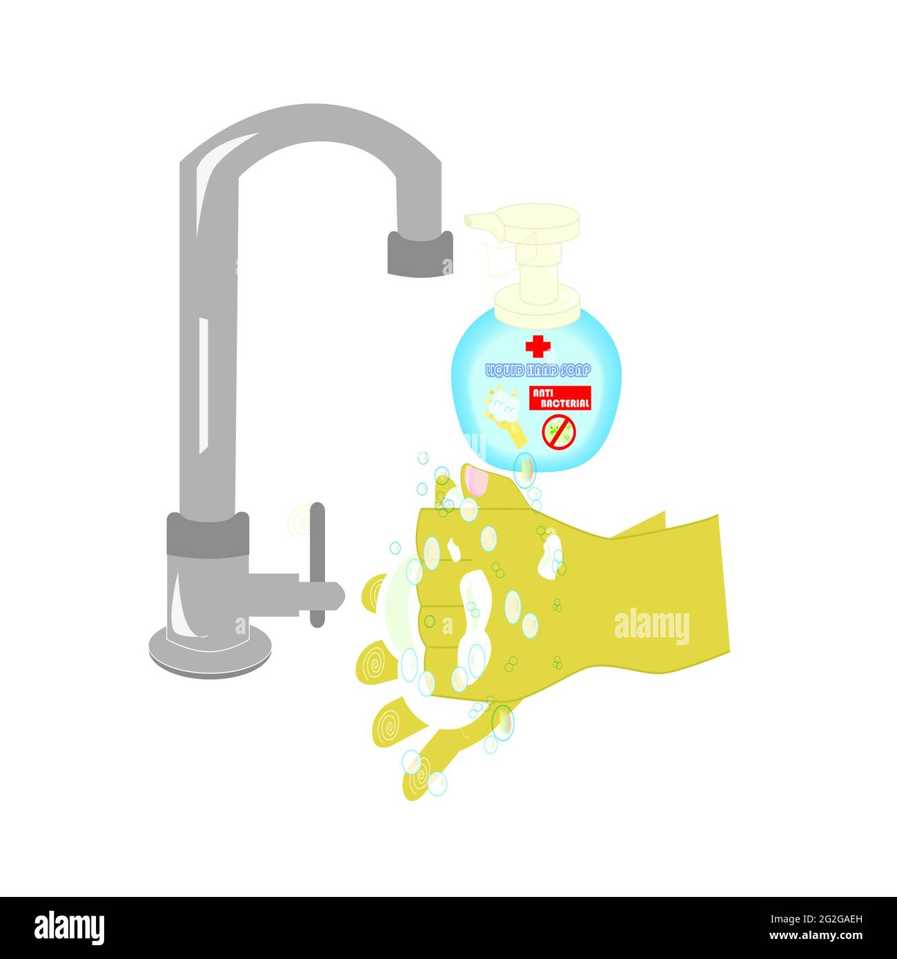 Hygiene water washing hands Cut Out Stock Images & Pictures - Alamy