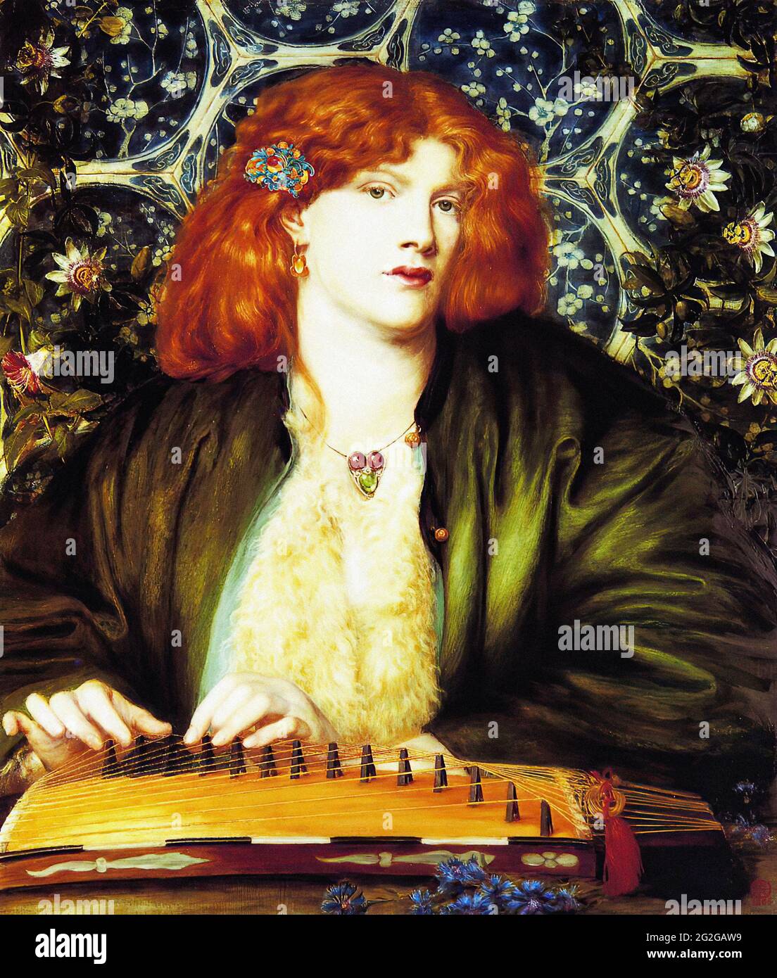 Dante Gabriel Rossetti - Blue Bower 1865 Stock Photo - Alamy