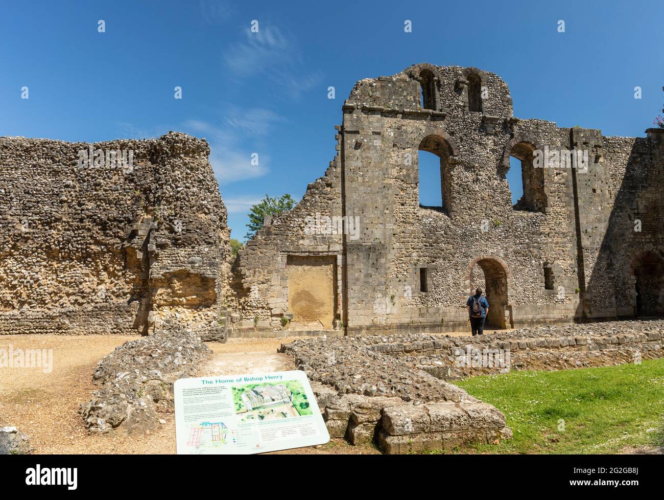 Historic ruins of Wolvesey Castle / Old Bishops Palace in Winchester ...