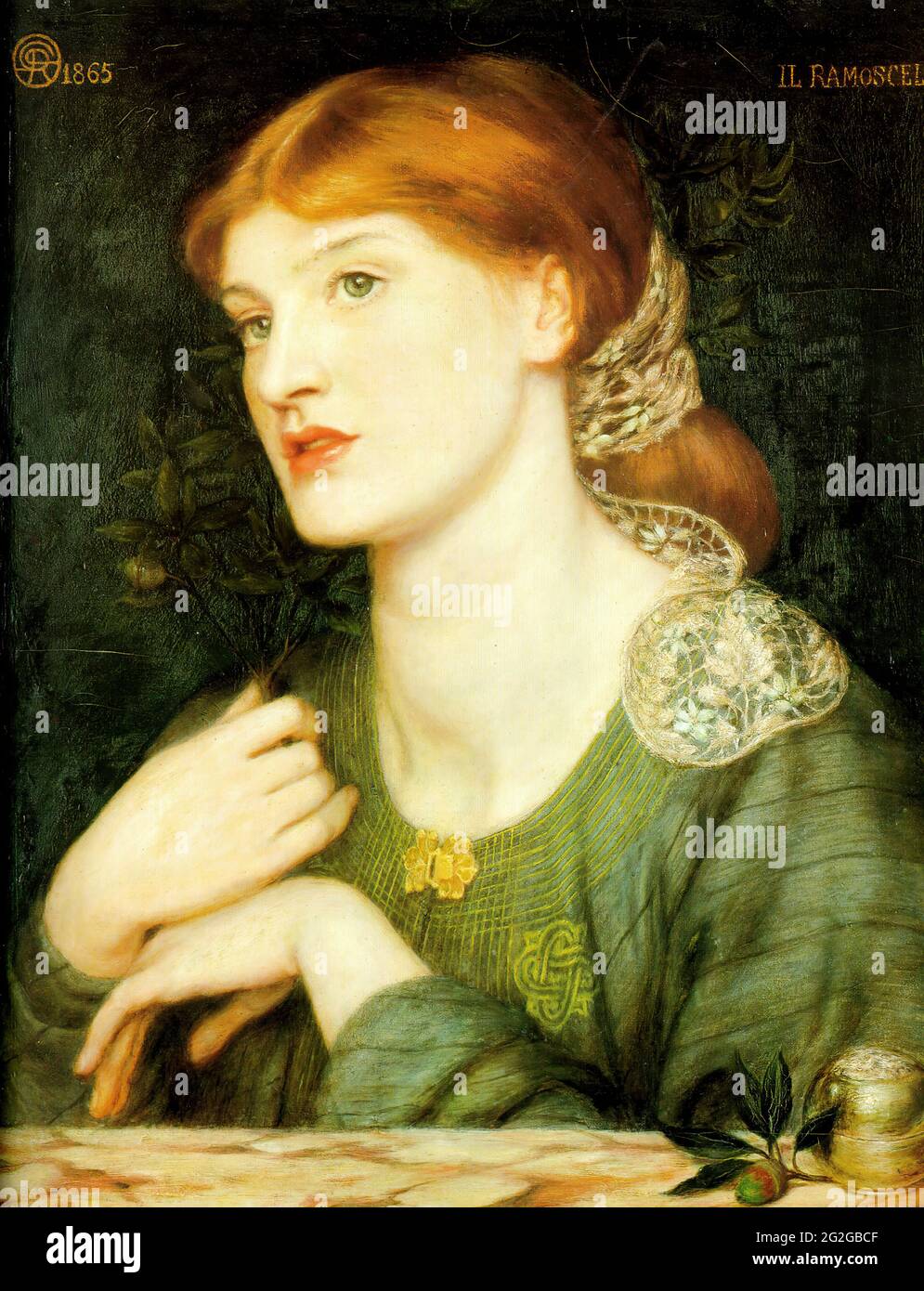 Dante Gabriel Rossetti - IL Ramoscello 1865 Stock Photo - Alamy
