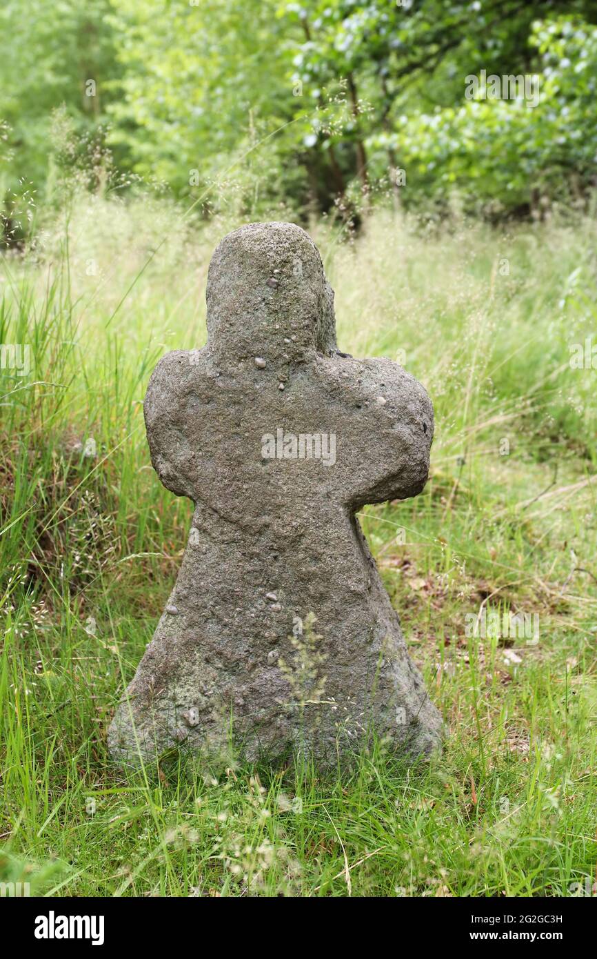 Conciliation cross - stone cross built mostly on the ground, where he ...