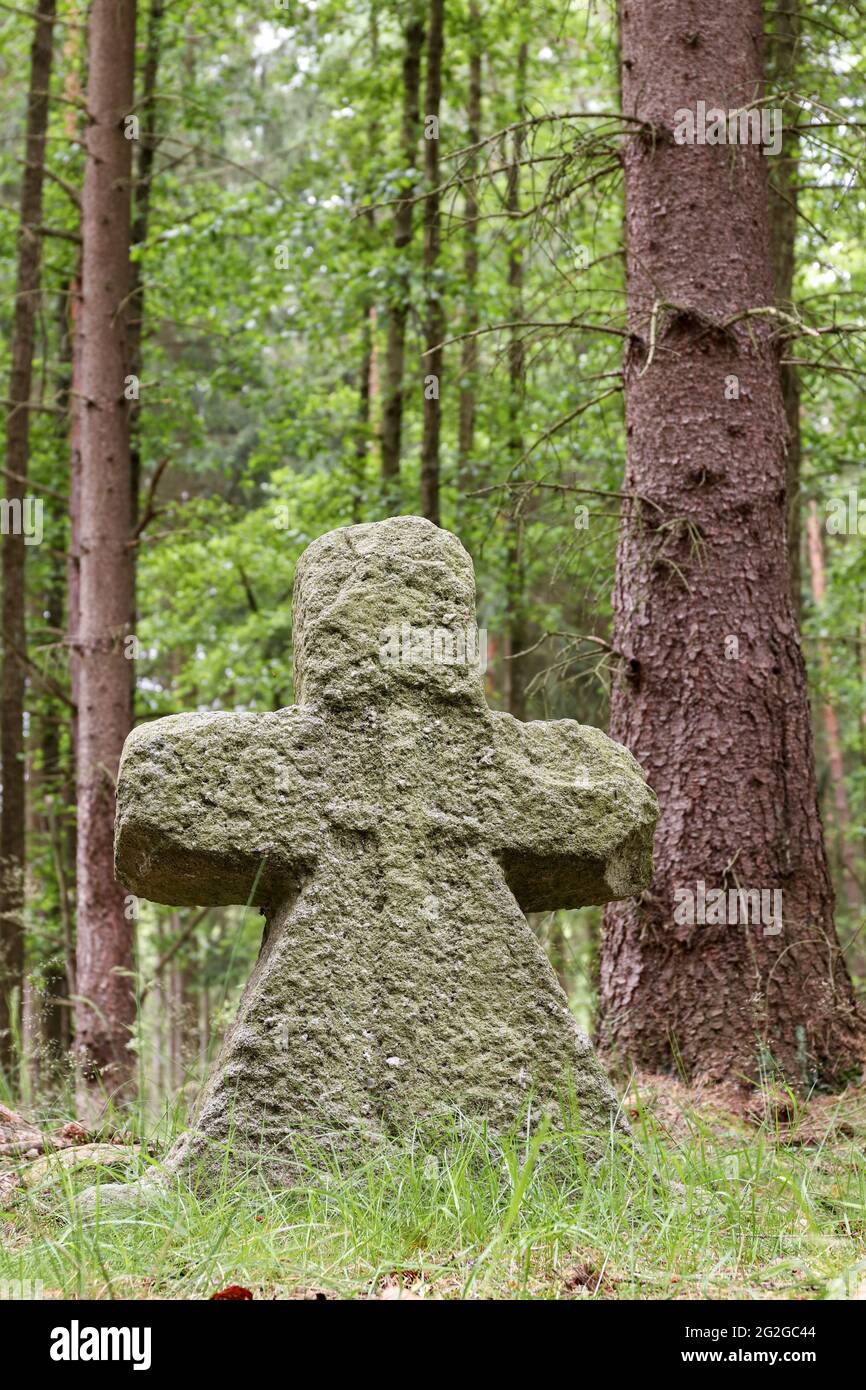 Conciliation cross - stone cross built mostly on the ground, where he ...