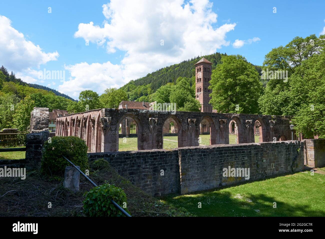 Beautiful view of Klosterruine Hirsau in Calw, Germany under a cloudy ...