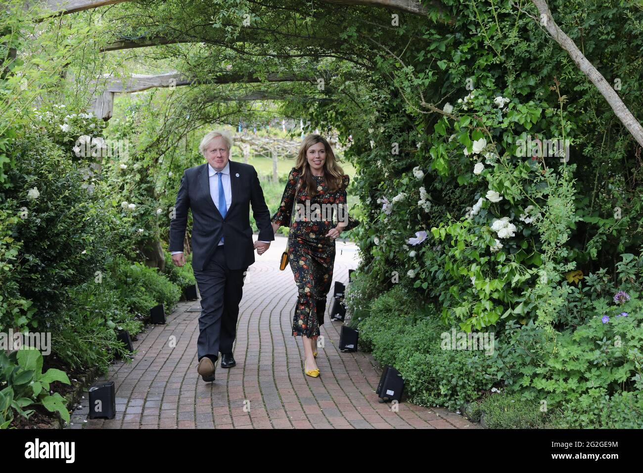 Prime Minister Boris Johnson and Carrie Johnson arriving for a ...
