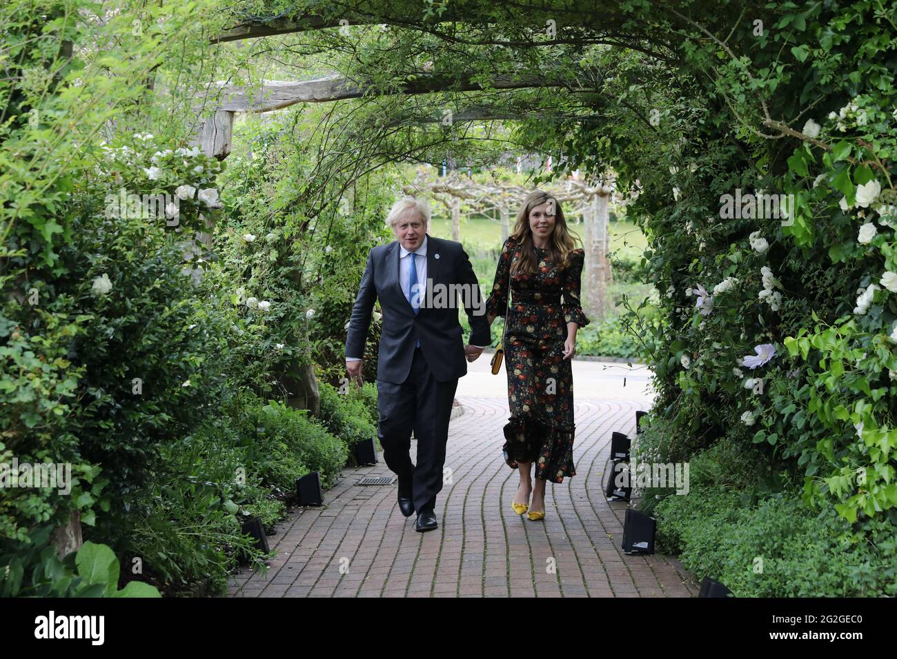 Prime Minister Boris Johnson and Carrie Johnson arriving for a ...