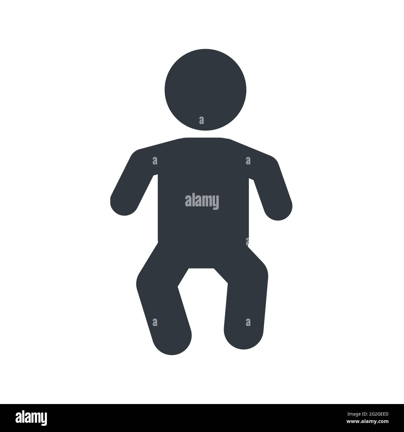 Little baby sign, young child icon on white background Stock Vector ...