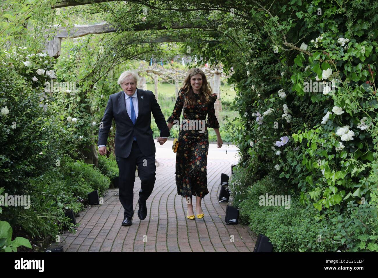 Prime Minister Boris Johnson and Carrie Johnson arriving for a ...