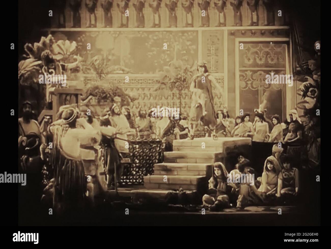 Vintage still of ancient Babylon life from the early 1900s movie ...
