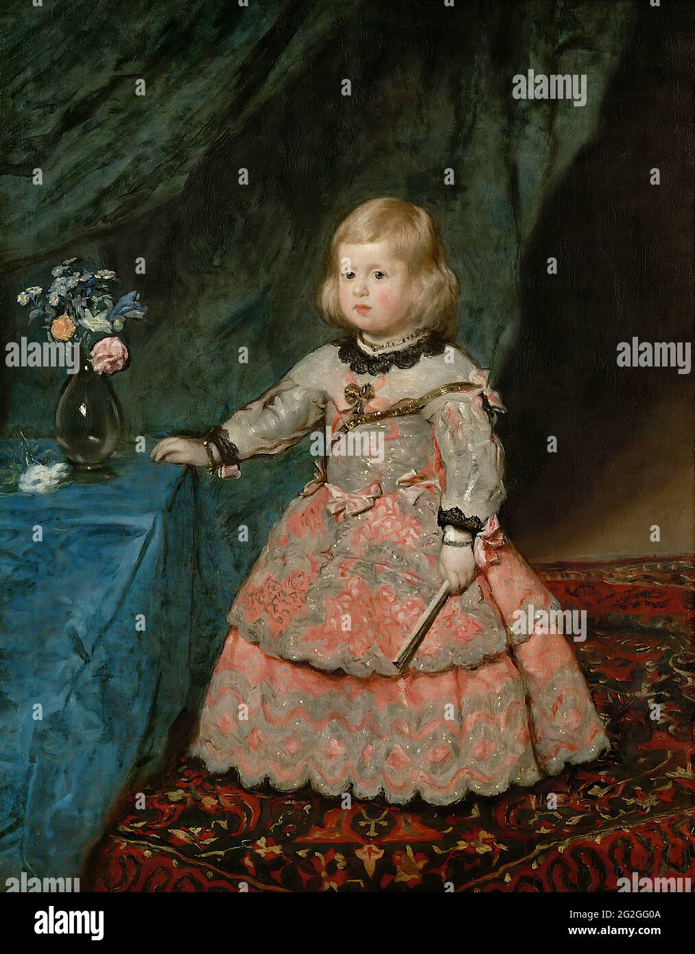 Diego VelÃ¡zquez - the Infanta Margarita Teresa in Pink Dress Stock ...