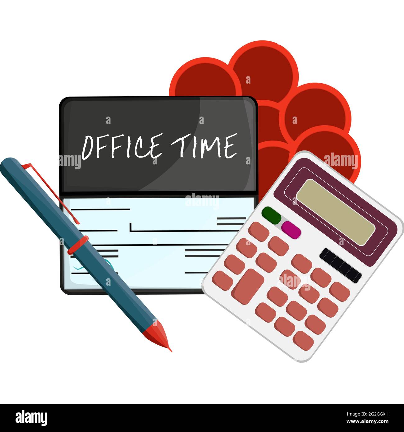 Calendar with calculator Cut Out Stock Images & Pictures - Alamy
