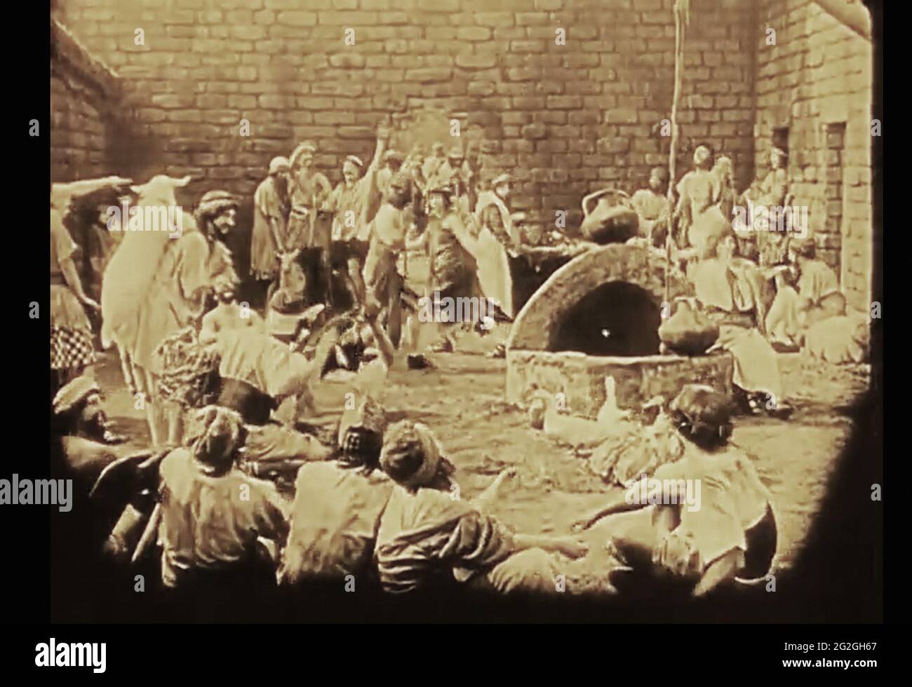 Vintage still of ancient Babylon life from the early 1900s movie ...