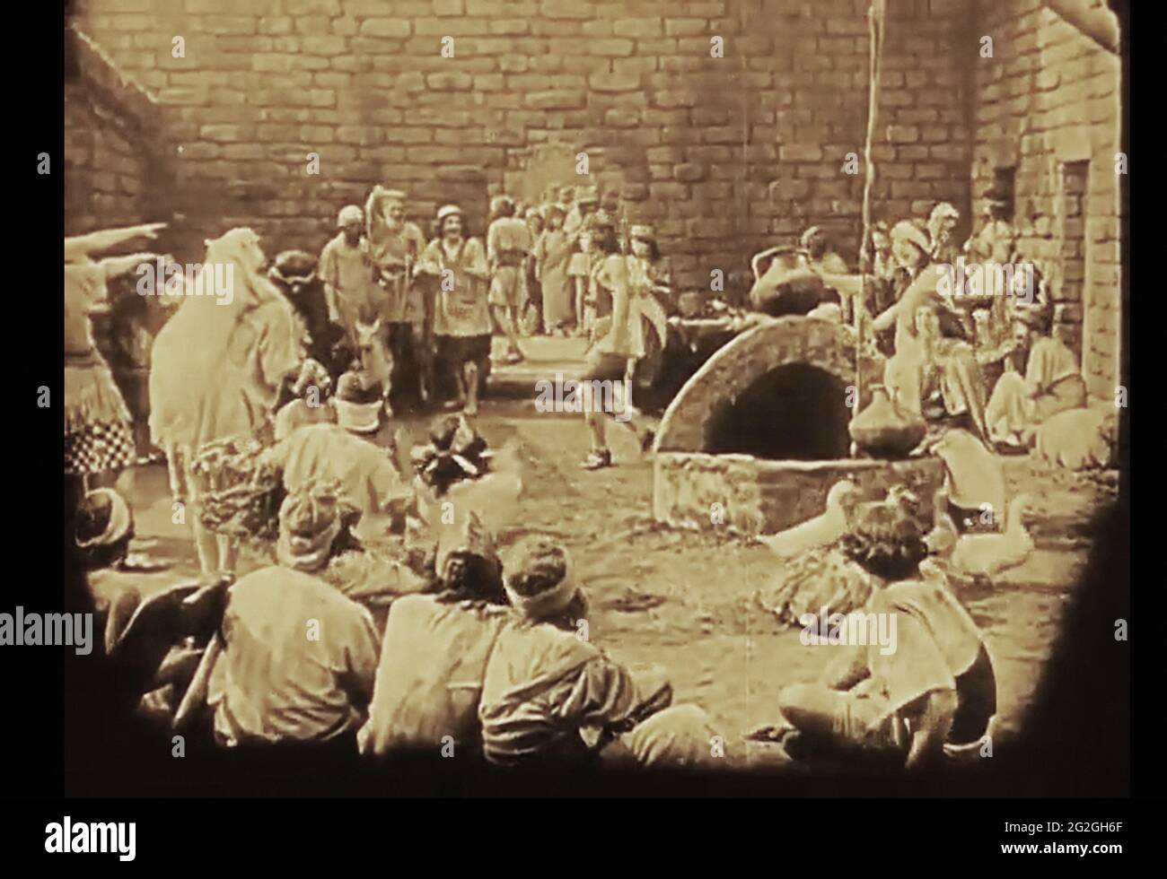 Vintage still of ancient Babylon life from the early 1900s movie ...