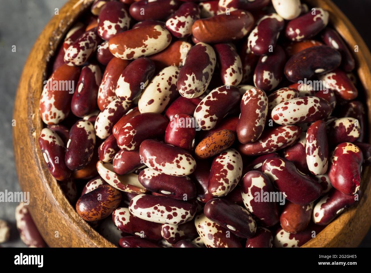 Raw Red Organic Cattle Kidney Beans in a Bowl Stock Photo - Alamy