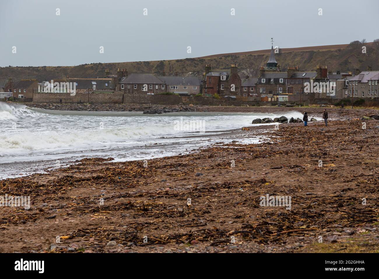 Stonehaven, Aberdeenshire, Scotland, UK - 06 February 216: A view of ...