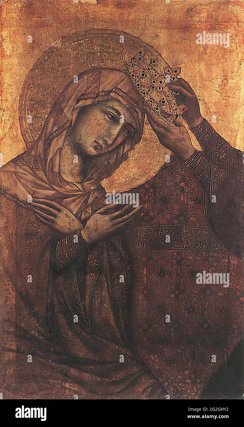 Duccio DI Buoninsegna - Coronation Virgin 1311 Stock Photo - Alamy