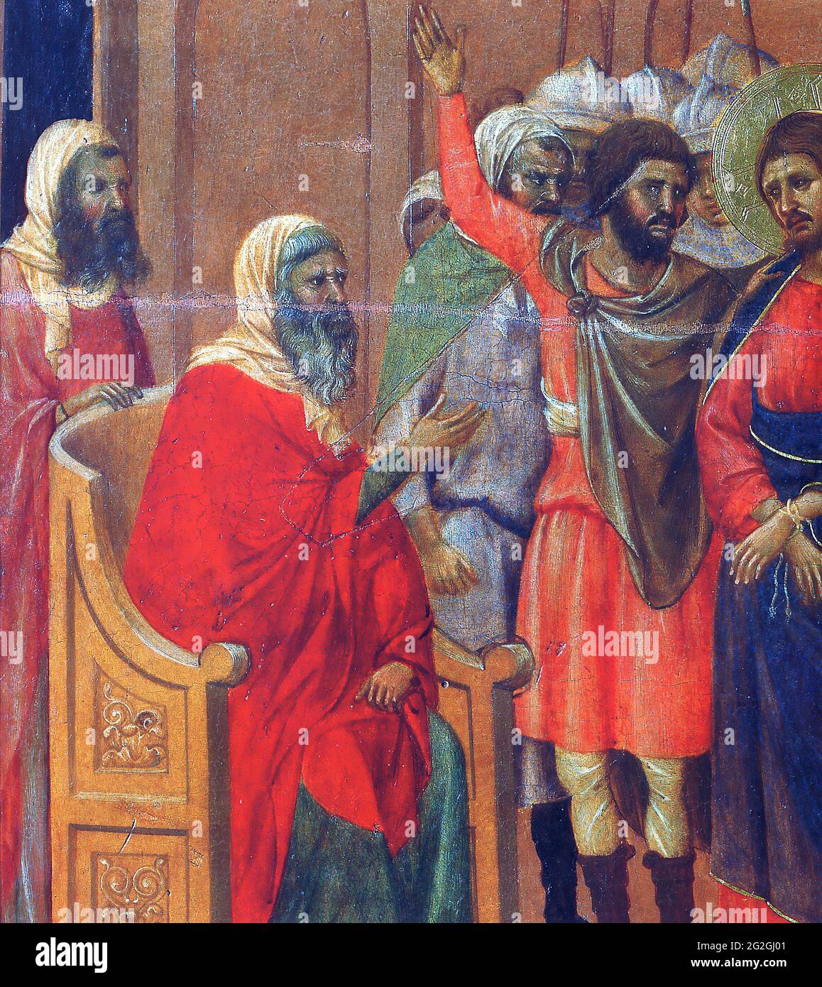 Duccio DI Buoninsegna - Christ Front Ann Fragment 1311 Stock Photo - Alamy