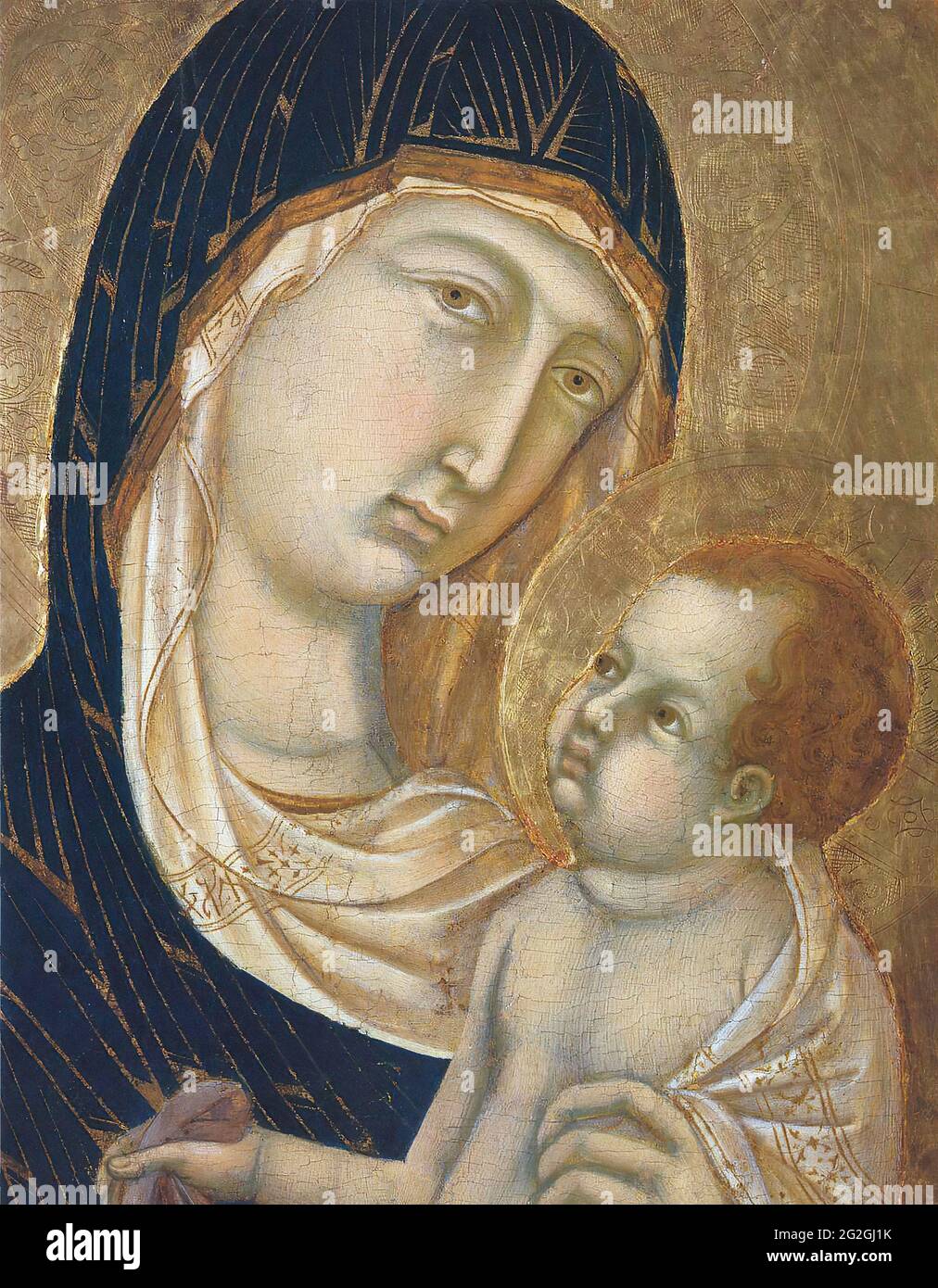 Duccio DI Buoninsegna - Madonn Child Fragment 2 Stock Photo - Alamy