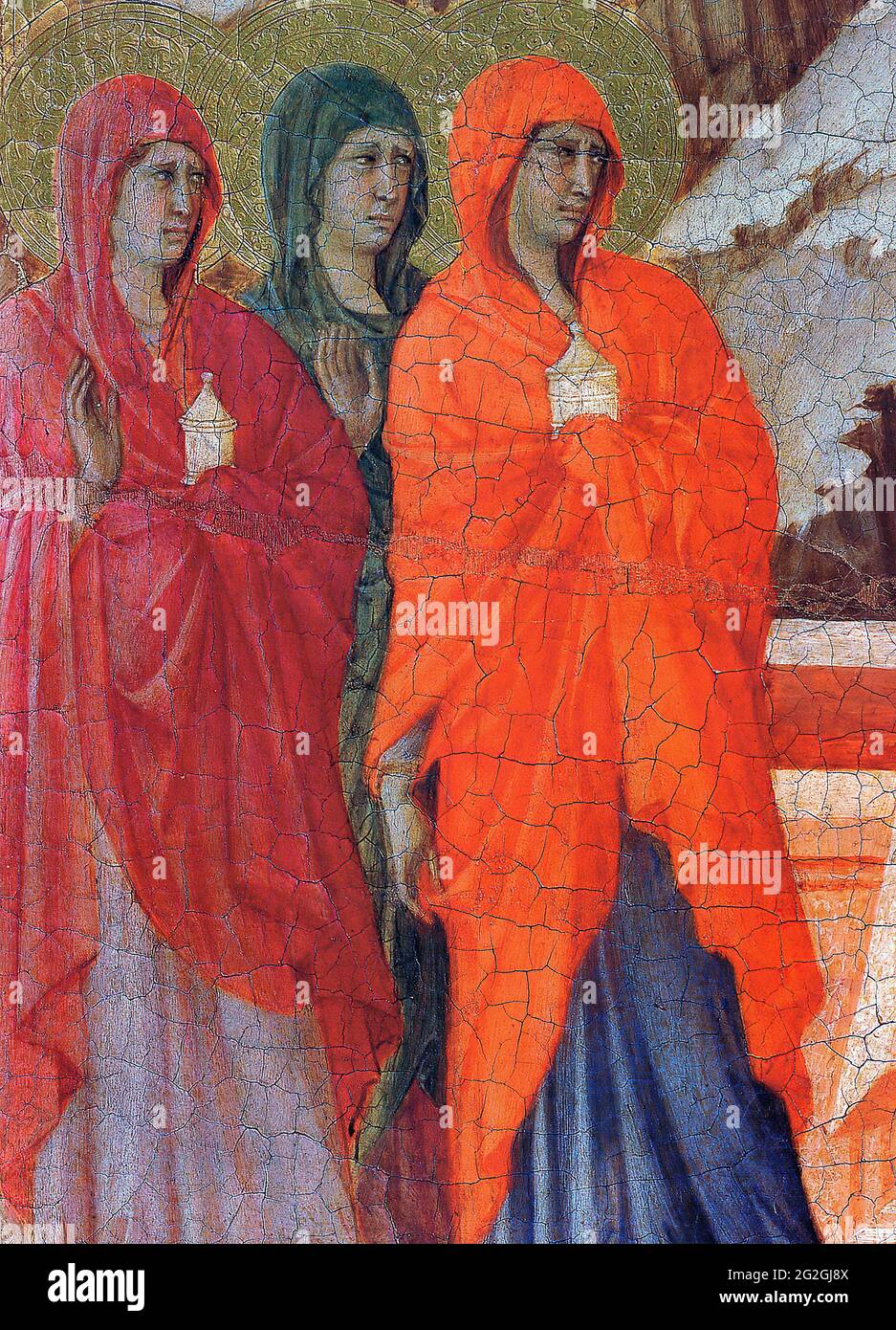 Duccio DI Buoninsegna - Three Marys Tomb Fragment 1311 Stock Photo - Alamy