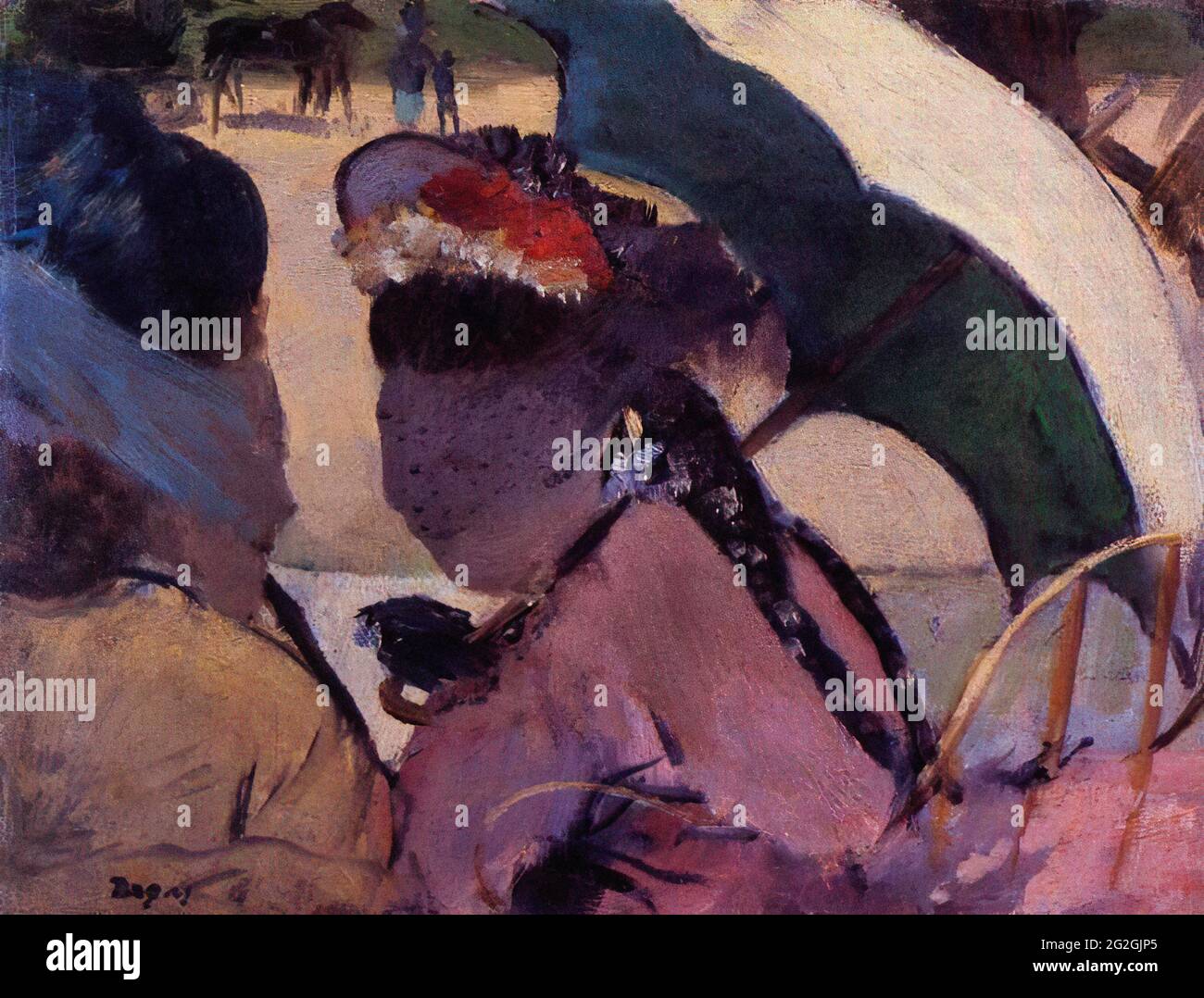 At the races edgar degas hi-res stock photography and images - Alamy