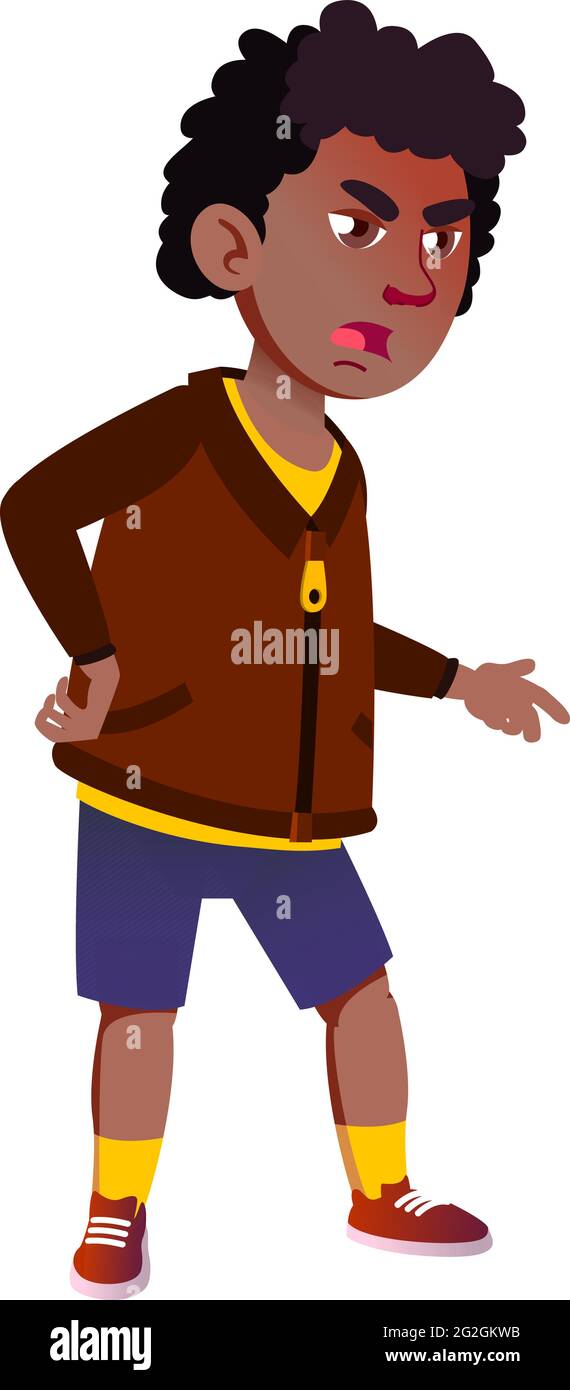 rage african boy kid cry at brother cartoon vector Stock Vector Image ...