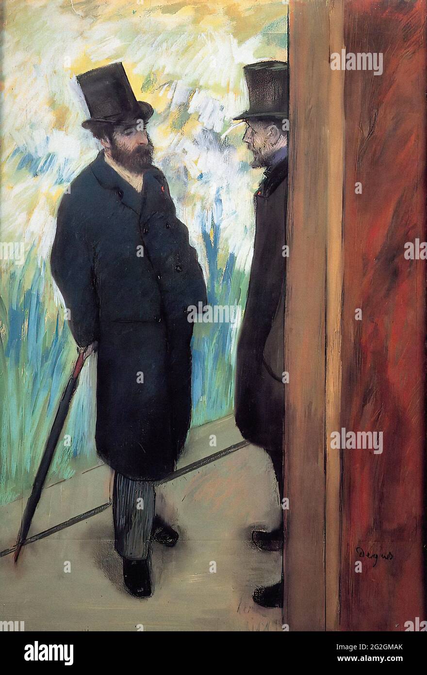 Edgar Degas - Friends Theatre Ludovic Halevy Albert Cave 1879 Stock ...