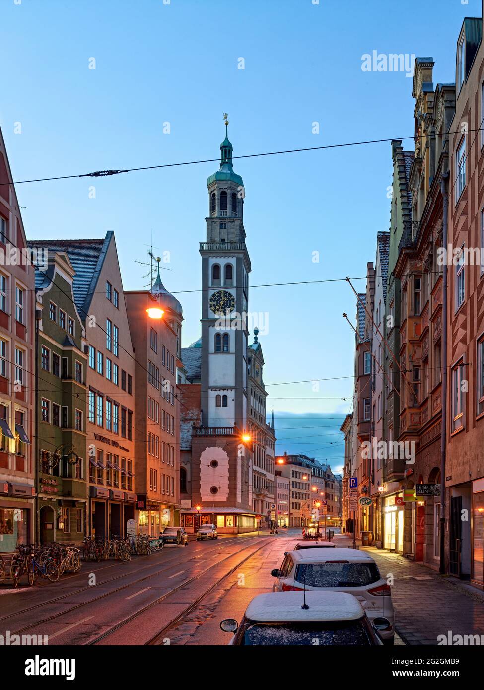 Perlach Tower, Augsburg Old Town Stock Photo - Alamy