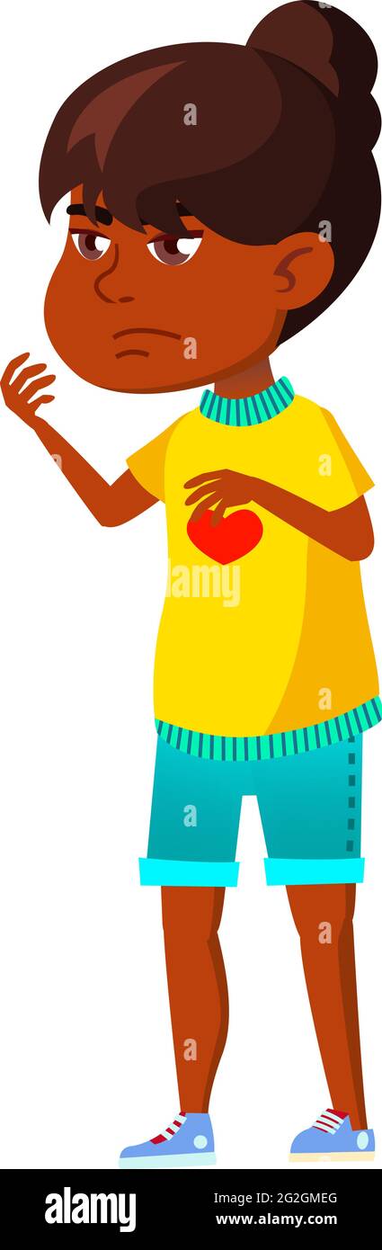 displeased girl calling sister from playground cartoon vector Stock ...