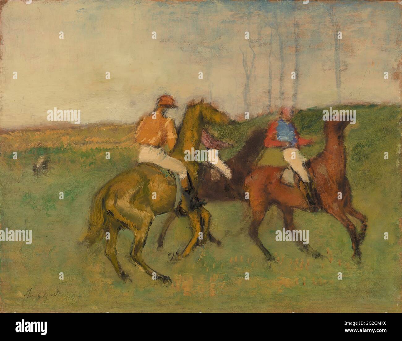 Edgar Degas - Jockeys and Race Horses Stock Photo - Alamy