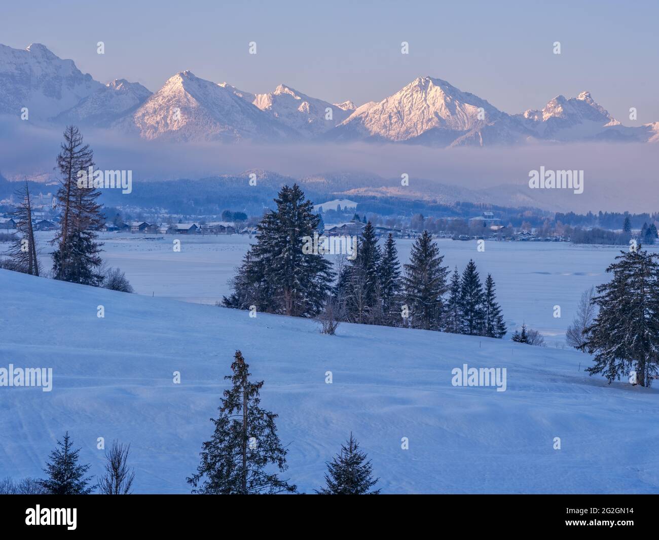 Winter in the Ostallgäu Stock Photo - Alamy