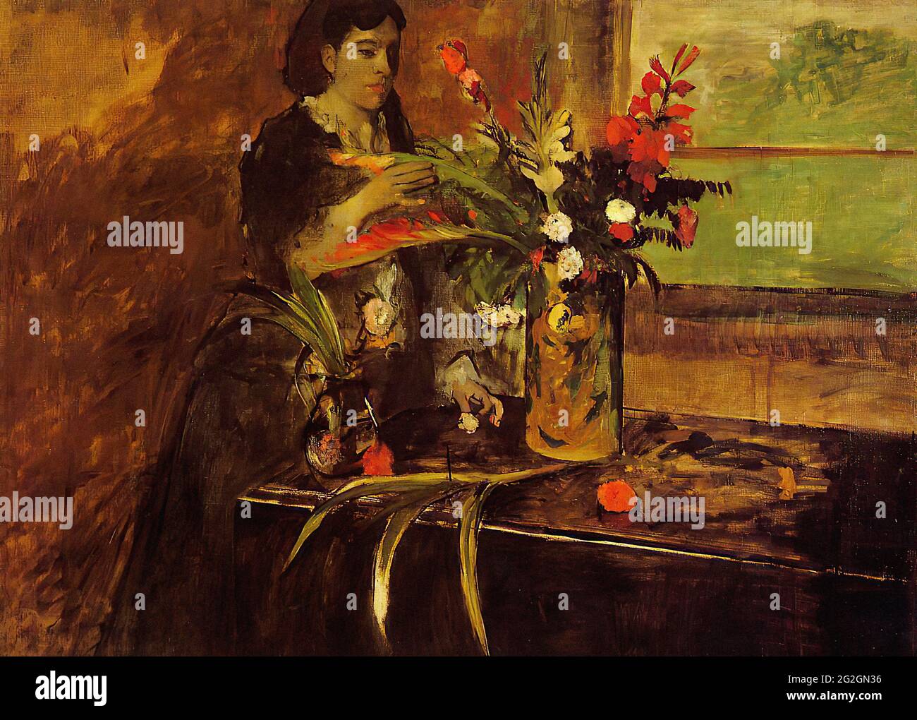 Edgar Degas - Portrait Mme Rene De Gas Born Estelle Musson 1873 Stock ...