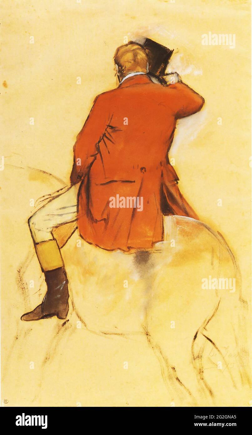 Edgar Degas - Rider Red Coat 1868 Stock Photo - Alamy