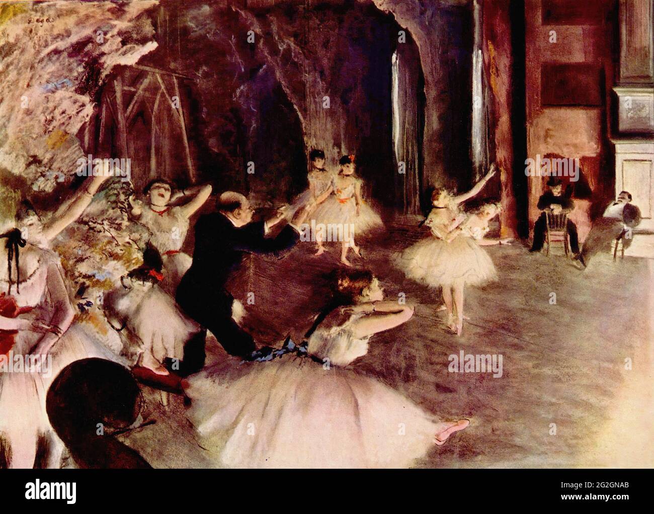 Edgar Degas - Rehearsal Ballet Stage C 1874 Stock Photo - Alamy