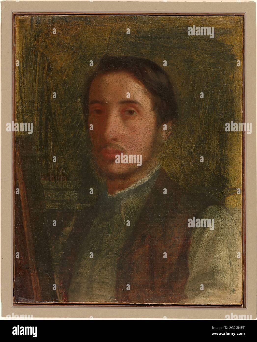 Edgar Degas - Self Portrait in a Brown Vest Stock Photo - Alamy