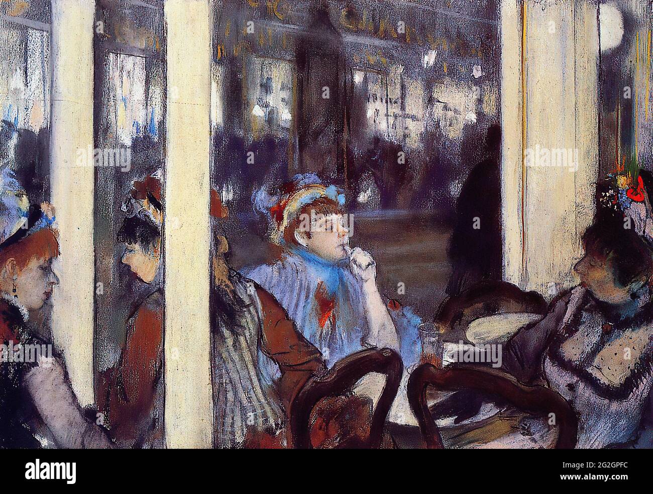 Edgar Degas - Women Cafe Terrace Evening 1877 Stock Photo - Alamy