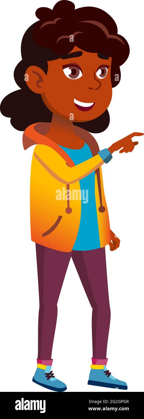 african girl scoffing from girlfriend on playground cartoon vector ...