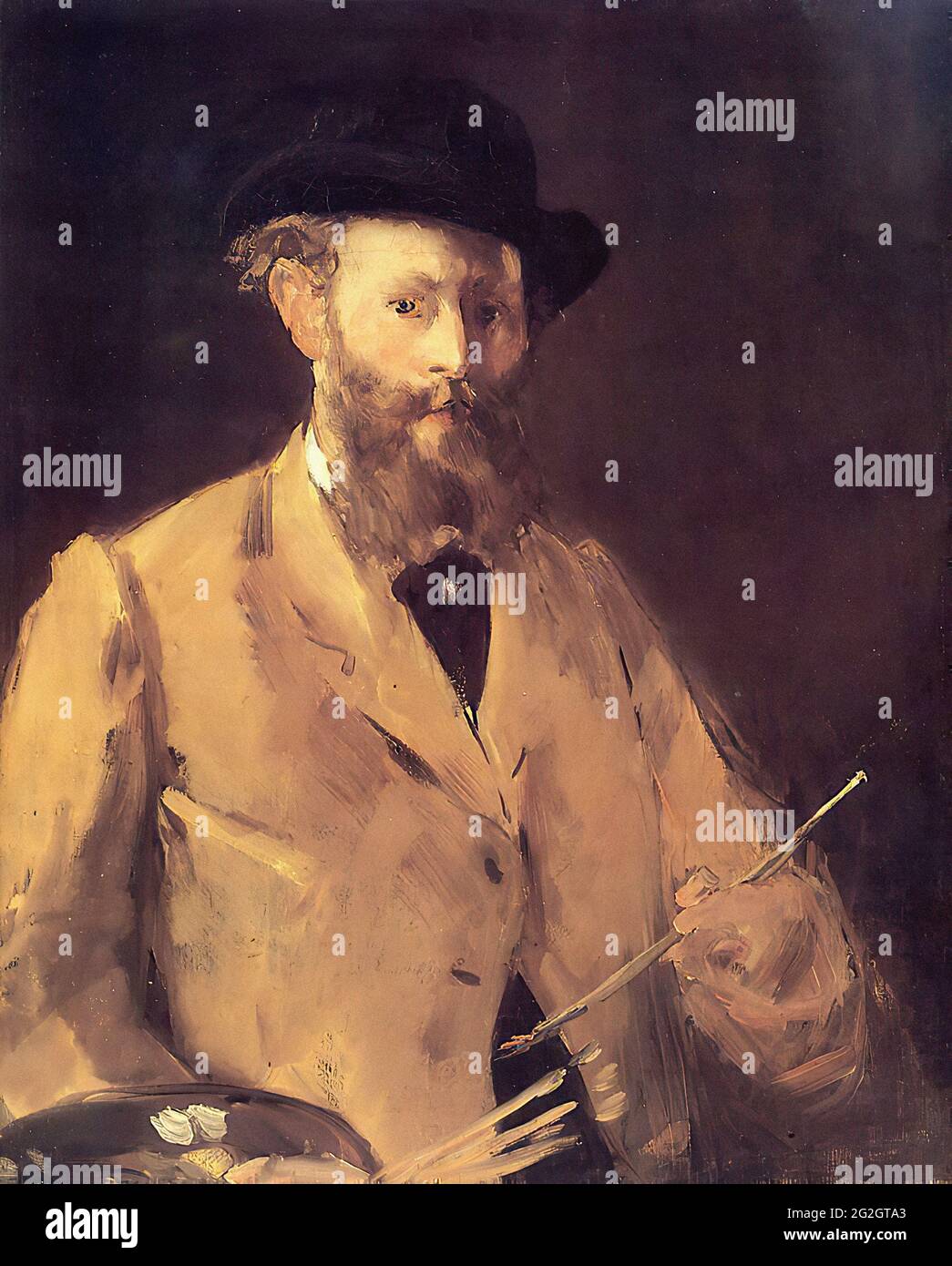 Edouard Manet - Self Portrait with Palette 1879 Stock Photo - Alamy