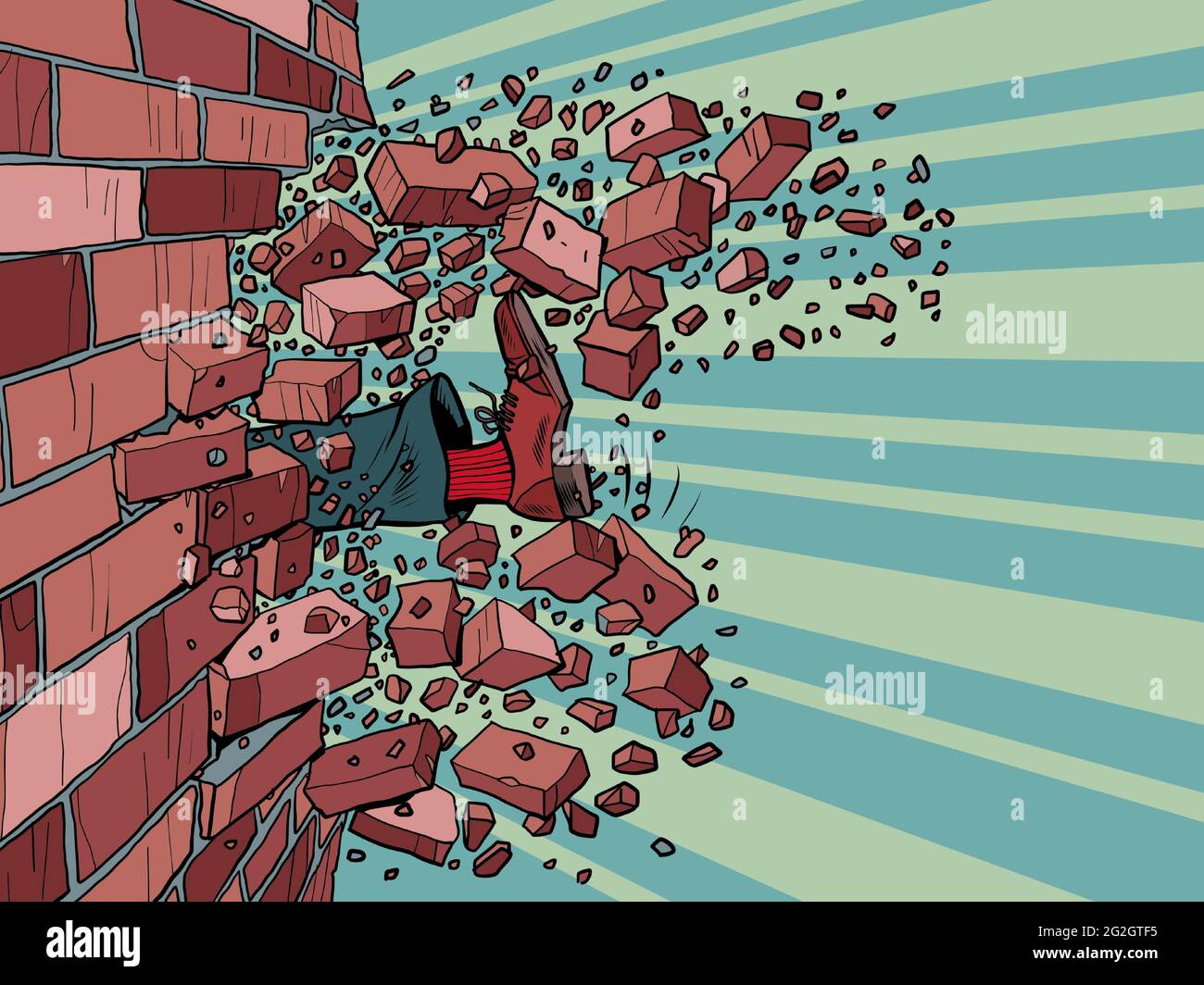 See through brick wall Stock Vector Images - Alamy